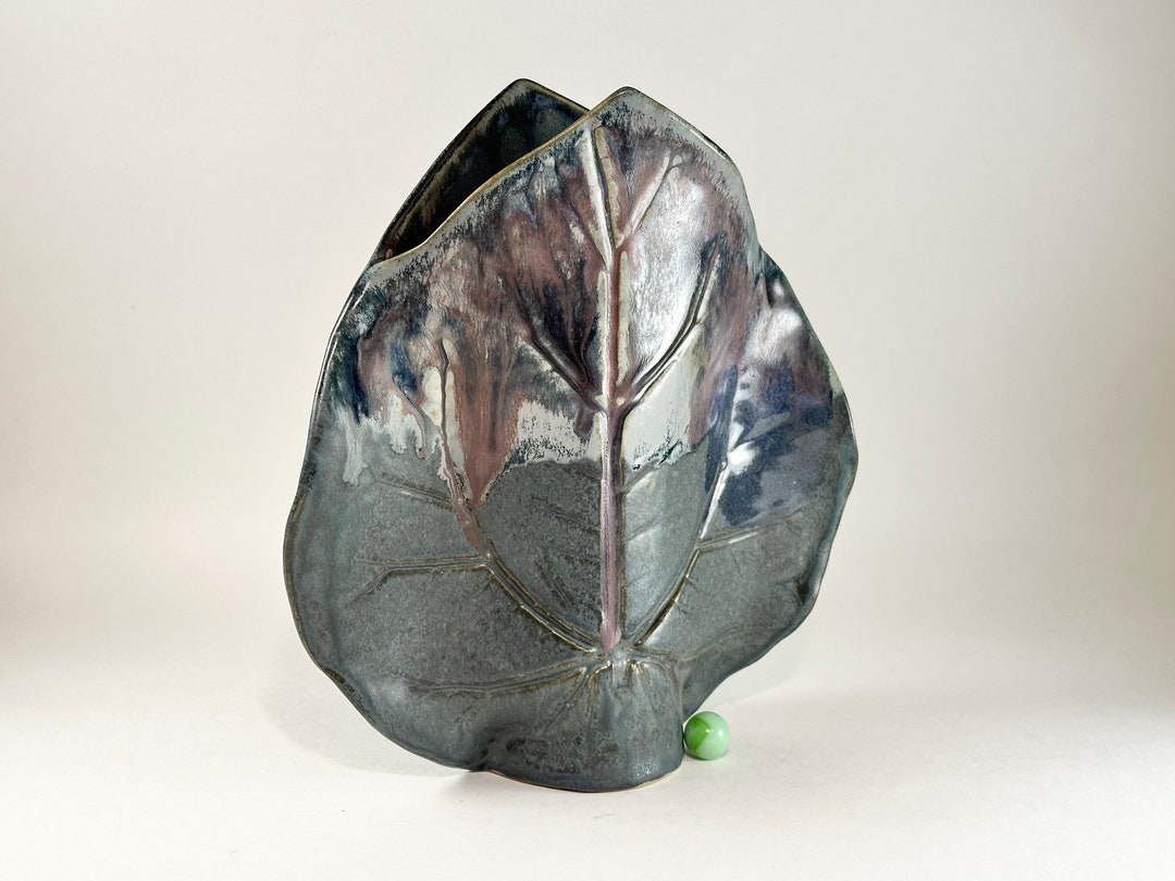 Vintage Studio Pottery Leaf Vase by Kraichgau West Germany - Etsy