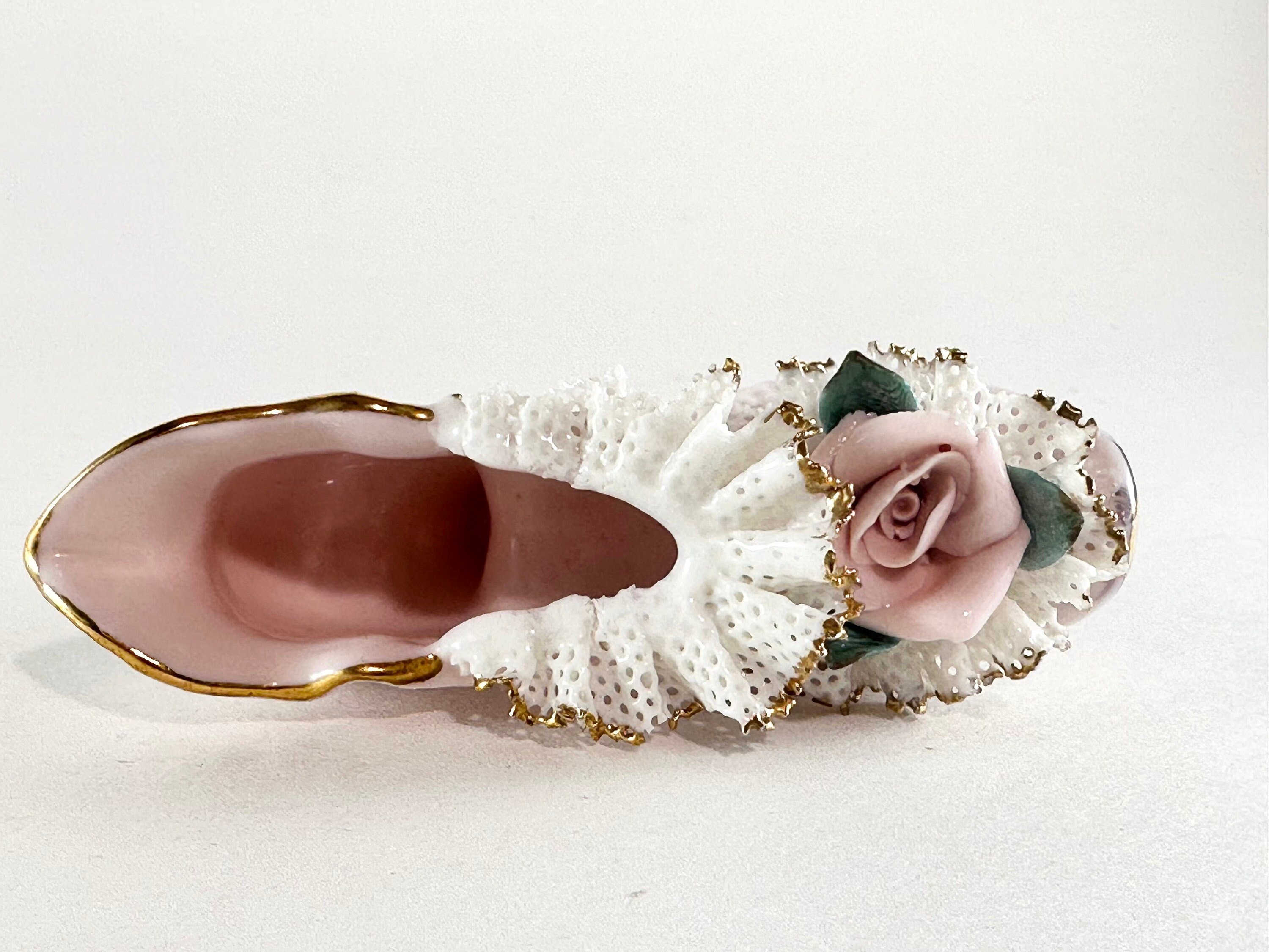 Tiny Lefton China Pink Glass Slipper Made in Japan - Etsy