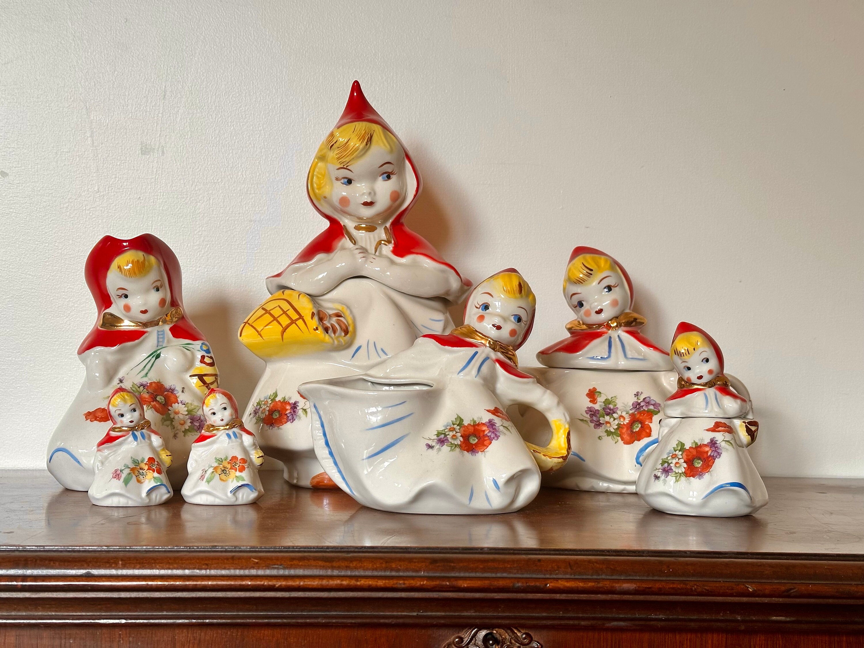 Hull Pottery Little Red Riding Hood Collection 7 Piece Set - Etsy