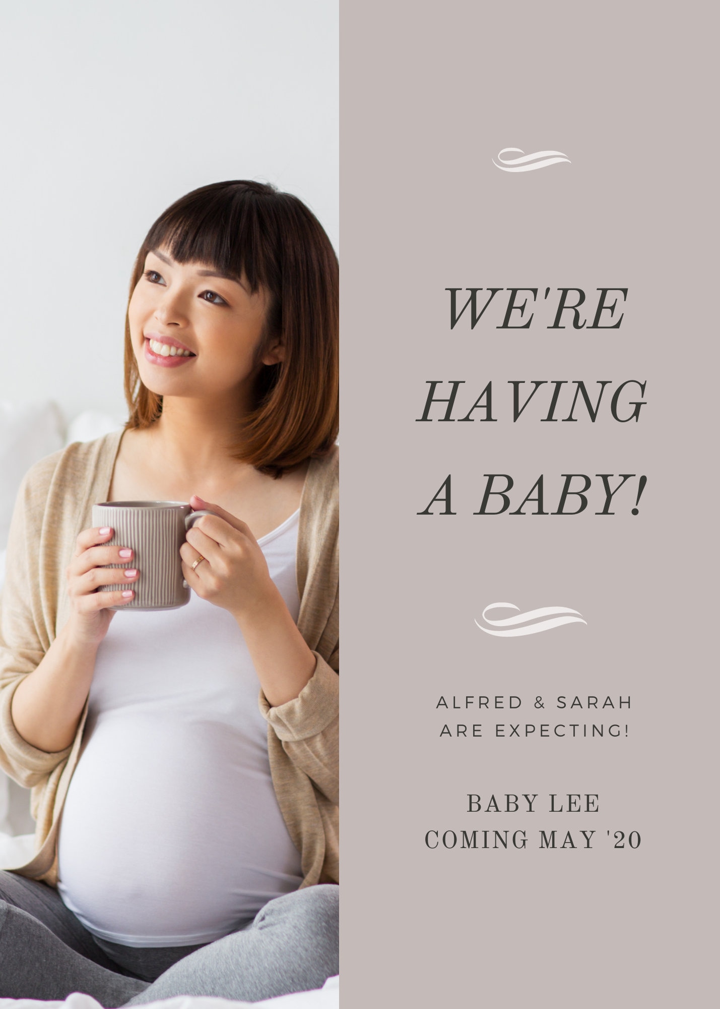 Pregnancy Card, Pregnancy Announcement, Baby on the Way, Pregnancy ...