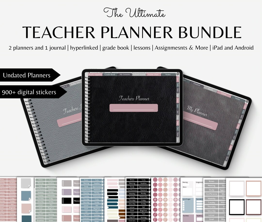 Teacher Lesson Planner Binder Template Planner Teacher Academic Planner ...