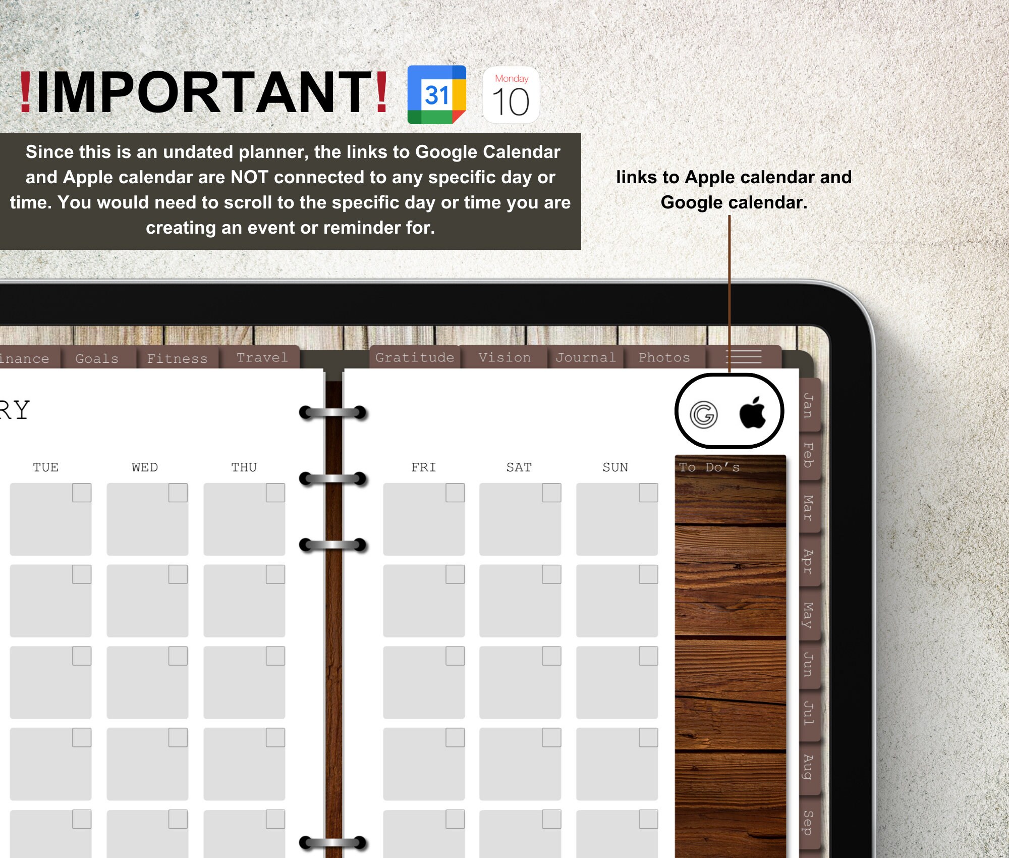 Boho Digital Planner Goodnotes Template Monthly Calendar Boho - Etsy