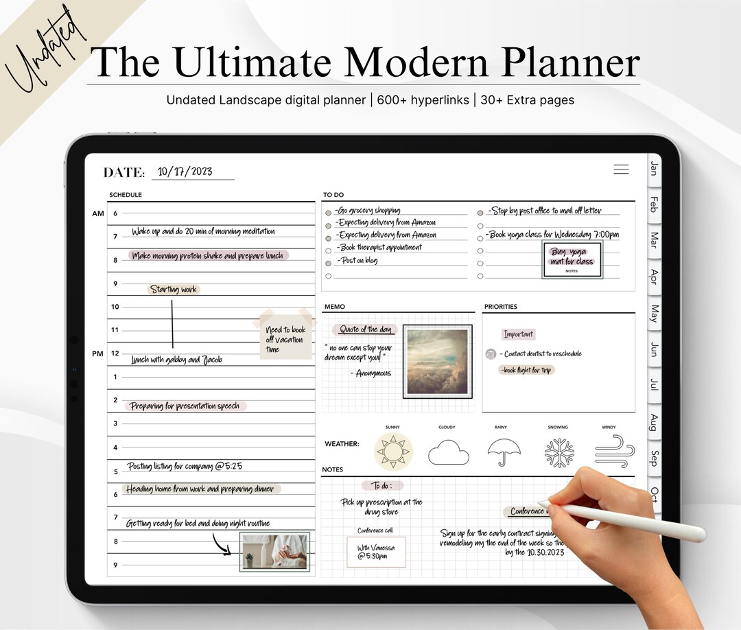 Teacher Digital Planner Teacher Template Goodnotes Undated Planner ...