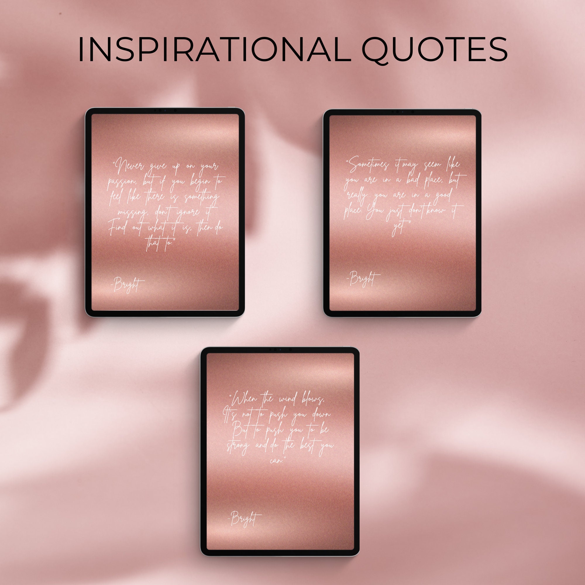 Rose Gold Digital Planner Template Goodnotes Monthly Calendar Weekly ...