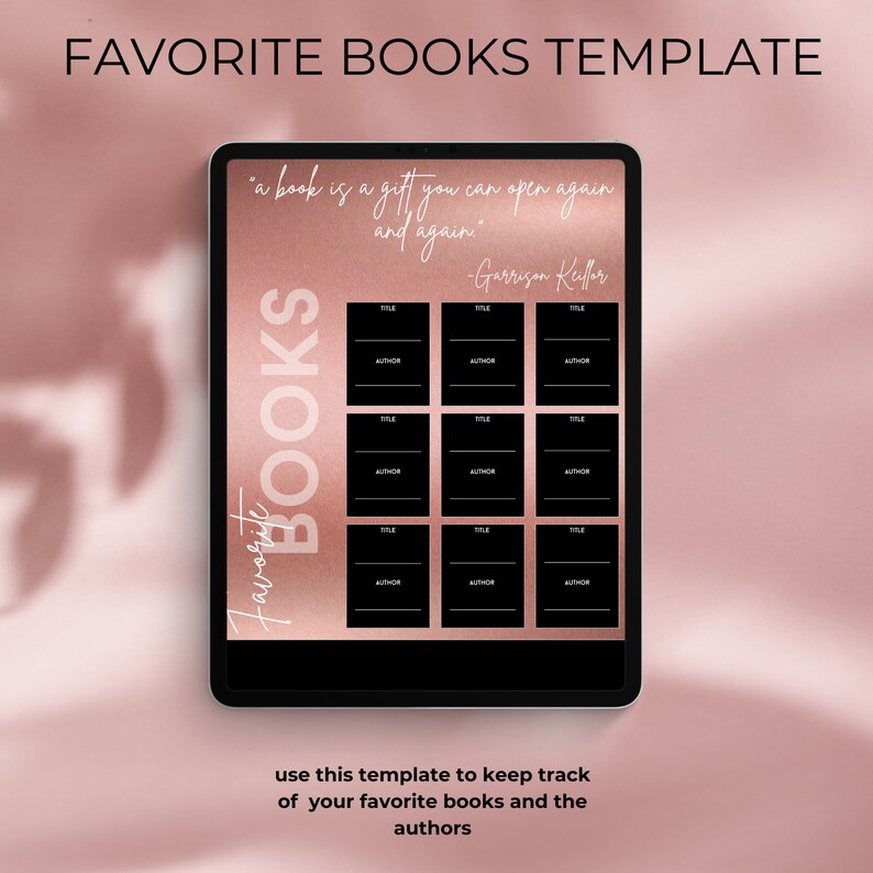Rose Gold Digital Planner Template Goodnotes Monthly Calendar - Etsy