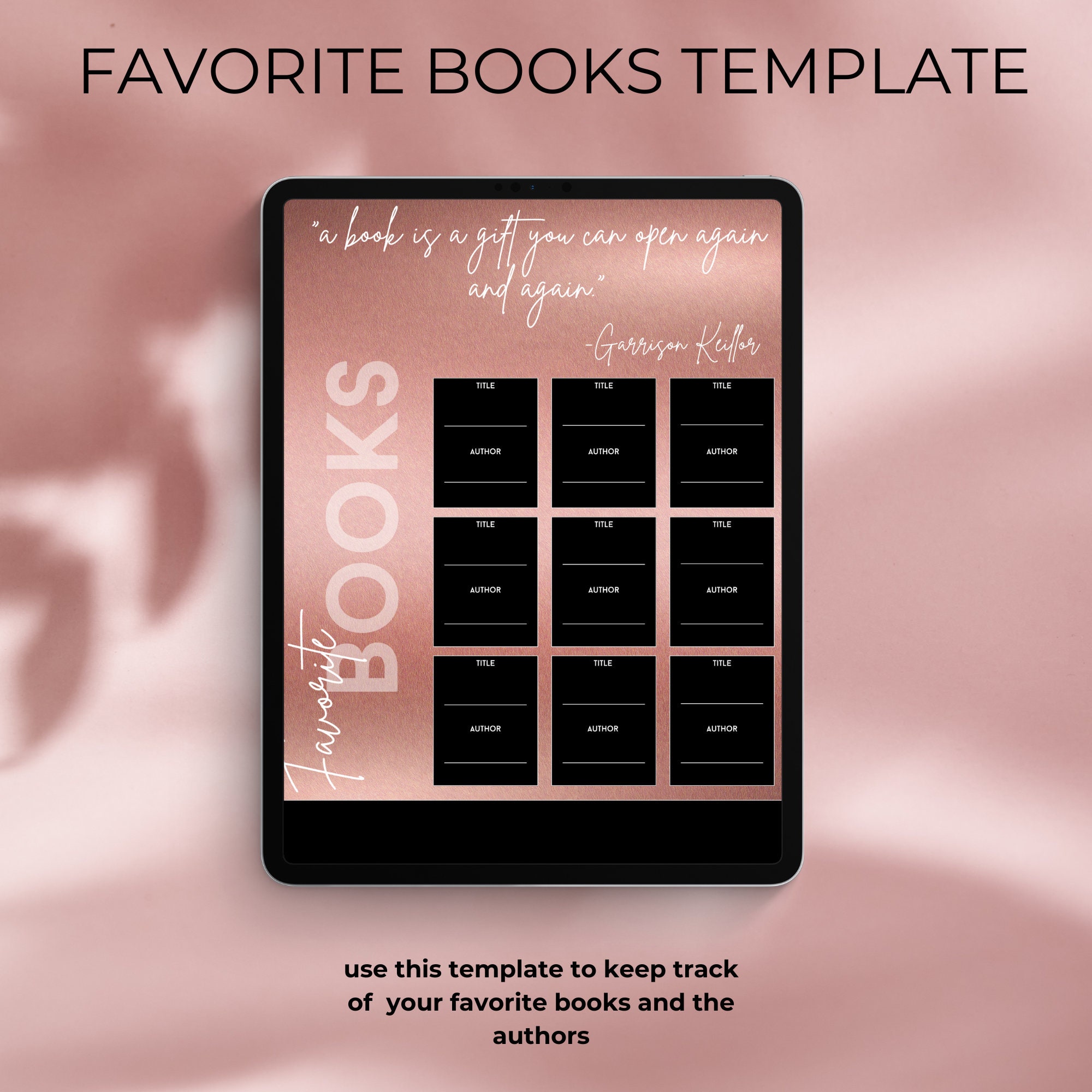 Rose Gold Digital Planner Template Goodnotes Monthly Calendar Weekly ...