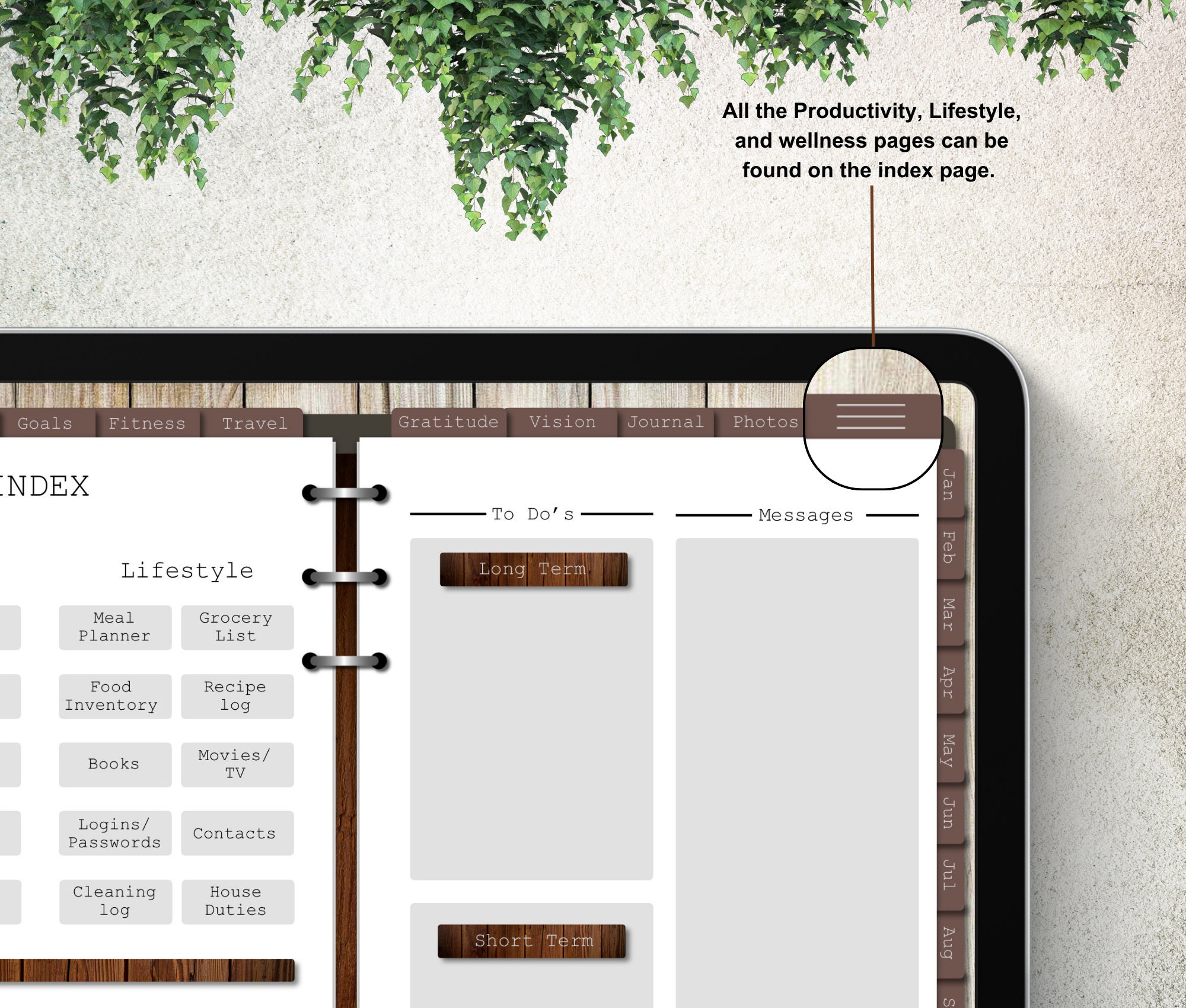 Boho Digital Planner Goodnotes Template Monthly Calendar Boho Planner ...