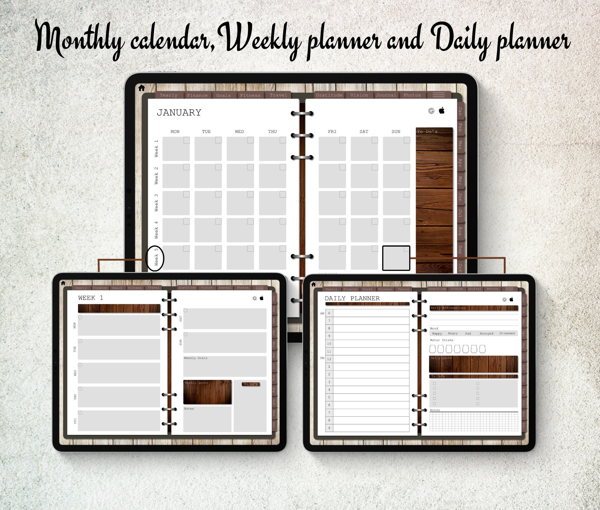Boho Digital Planner Goodnotes Template Monthly Calendar Boho - Etsy