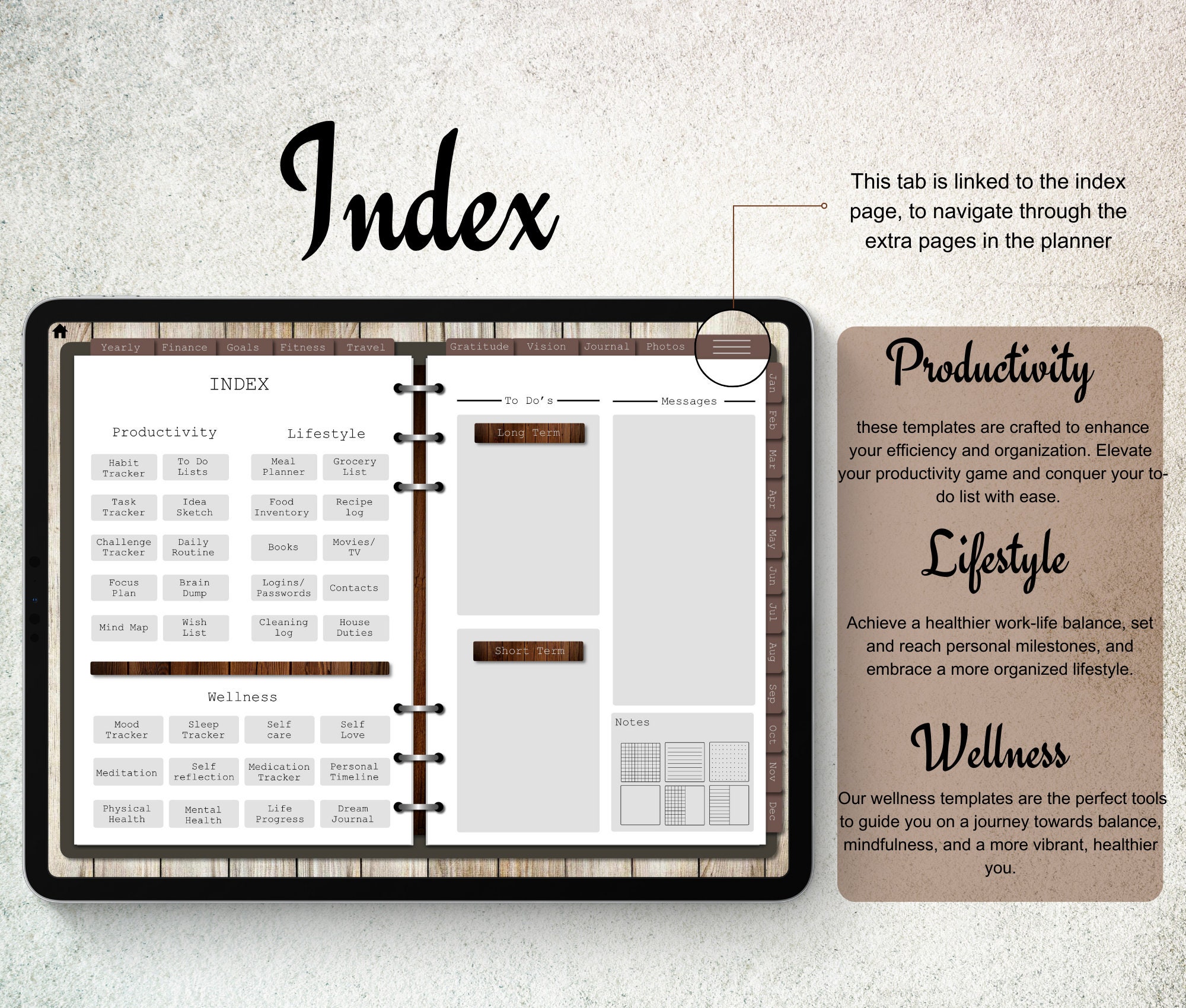 Boho Digital Planner Goodnotes Template Monthly Calendar Boho - Etsy