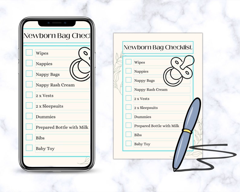 Nappy Bag Checklist, Travel Bag Ckecklist, Newborn Bag Checklist, Mum ...