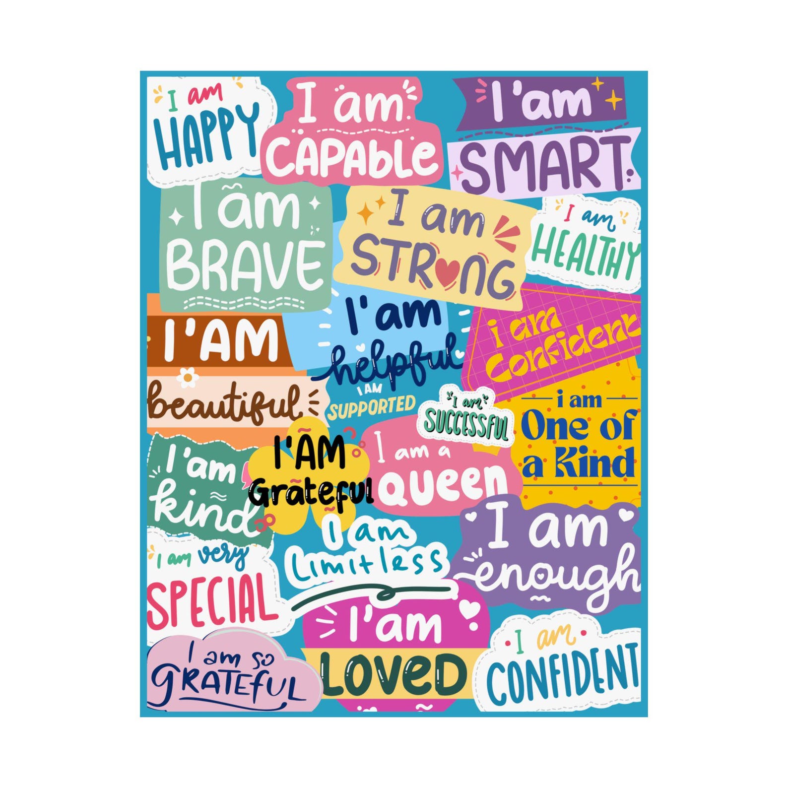 Inspirational Affirmation Posters | Motivational Wall Art for Home ...