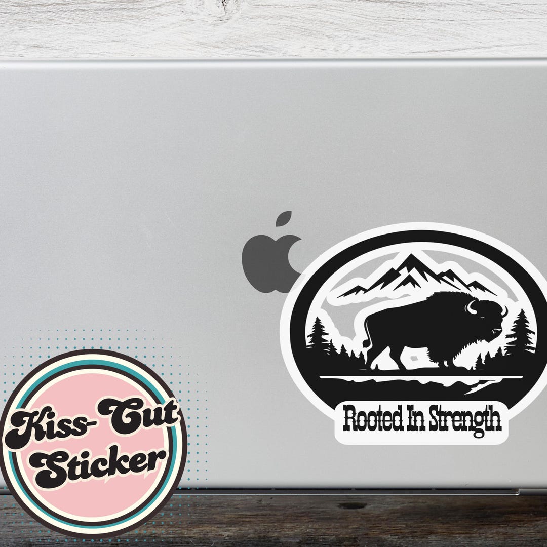 Bison Kiss Cut Sticker: Motivational Buffalo Decal - Etsy