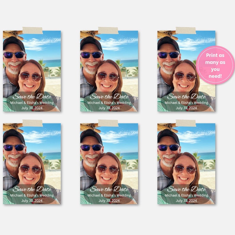 Customizable Save the Date Template: Modern Wedding Announcement ...