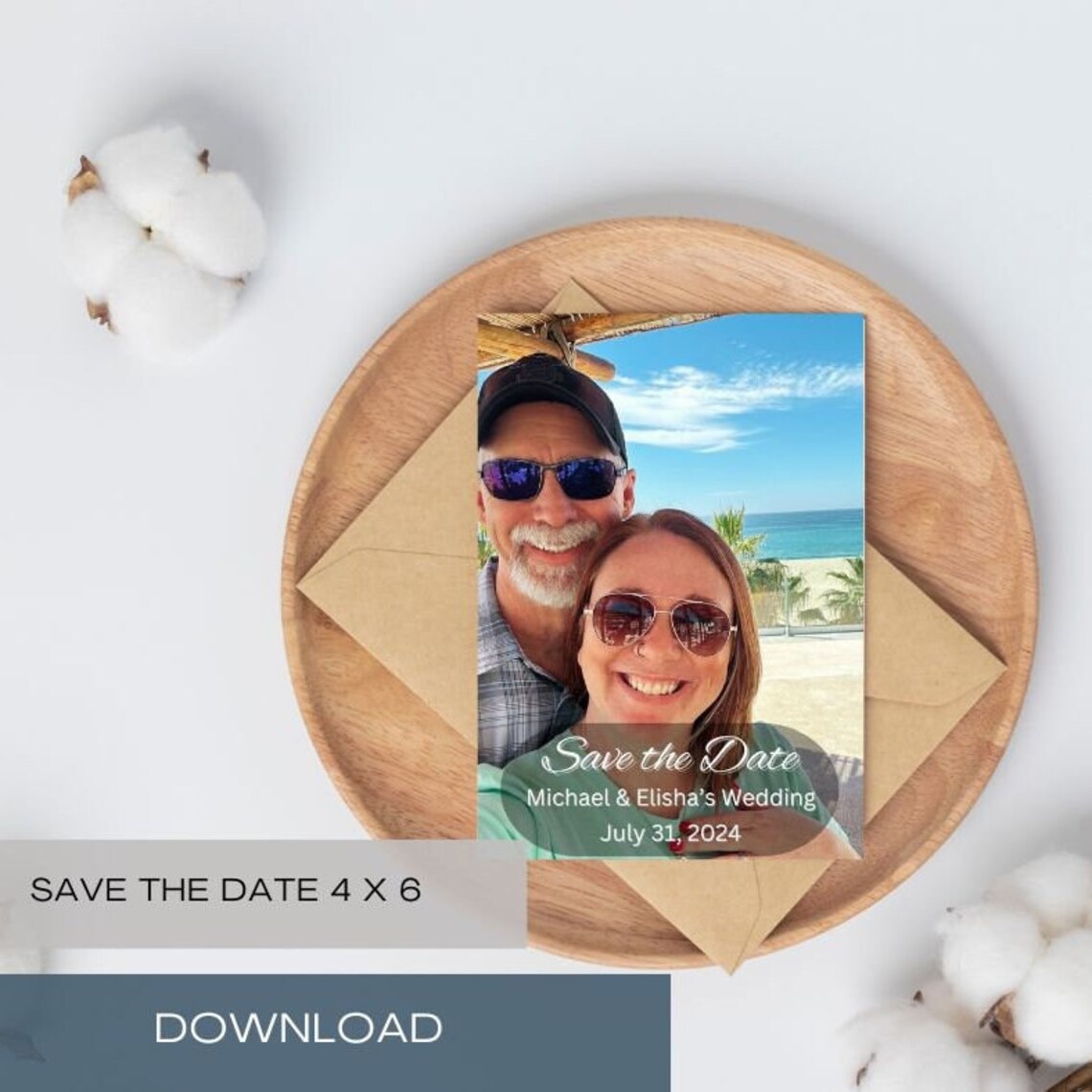 Customizable Save the Date Template, Digitial, 4 X 6 Card, Printable ...