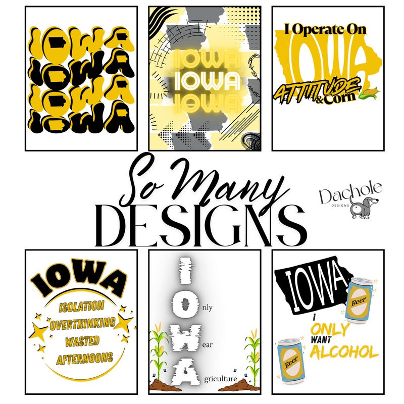 Iowa Print - Etsy