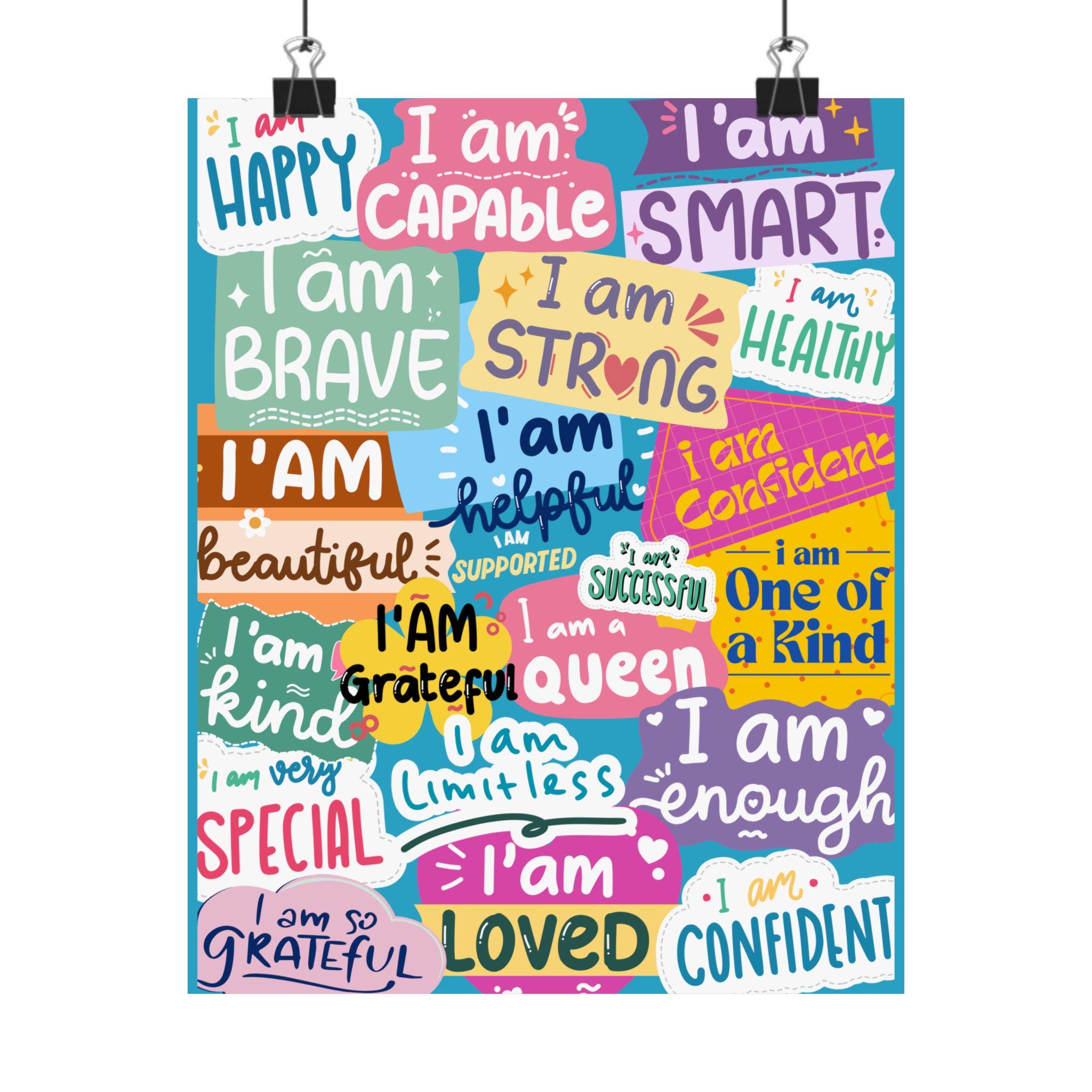 Inspirational Affirmation Posters | Motivational Wall Art for Home ...