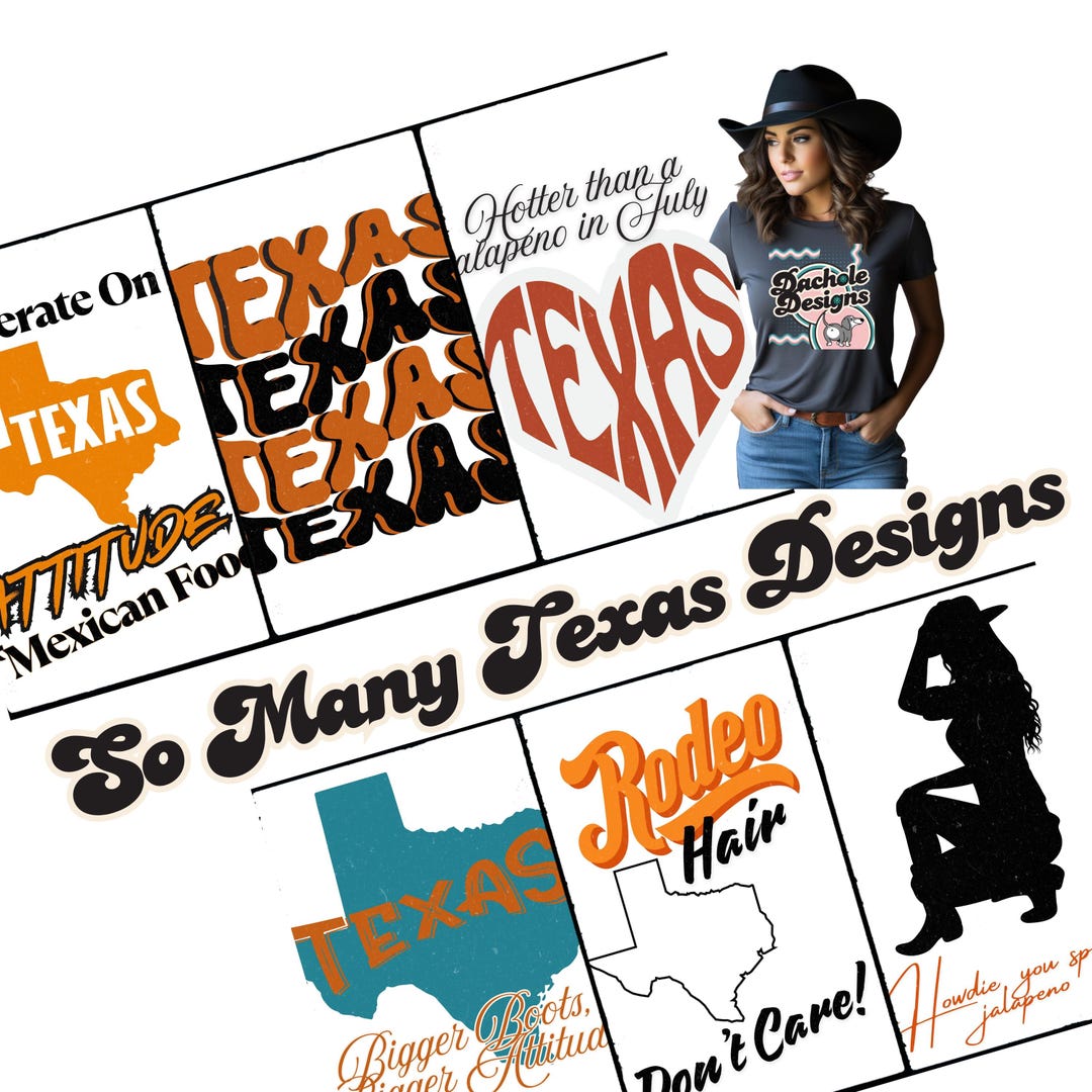 Funny Texas Designs: Texan Humor, Cricut & Sublimation (canva Template ...