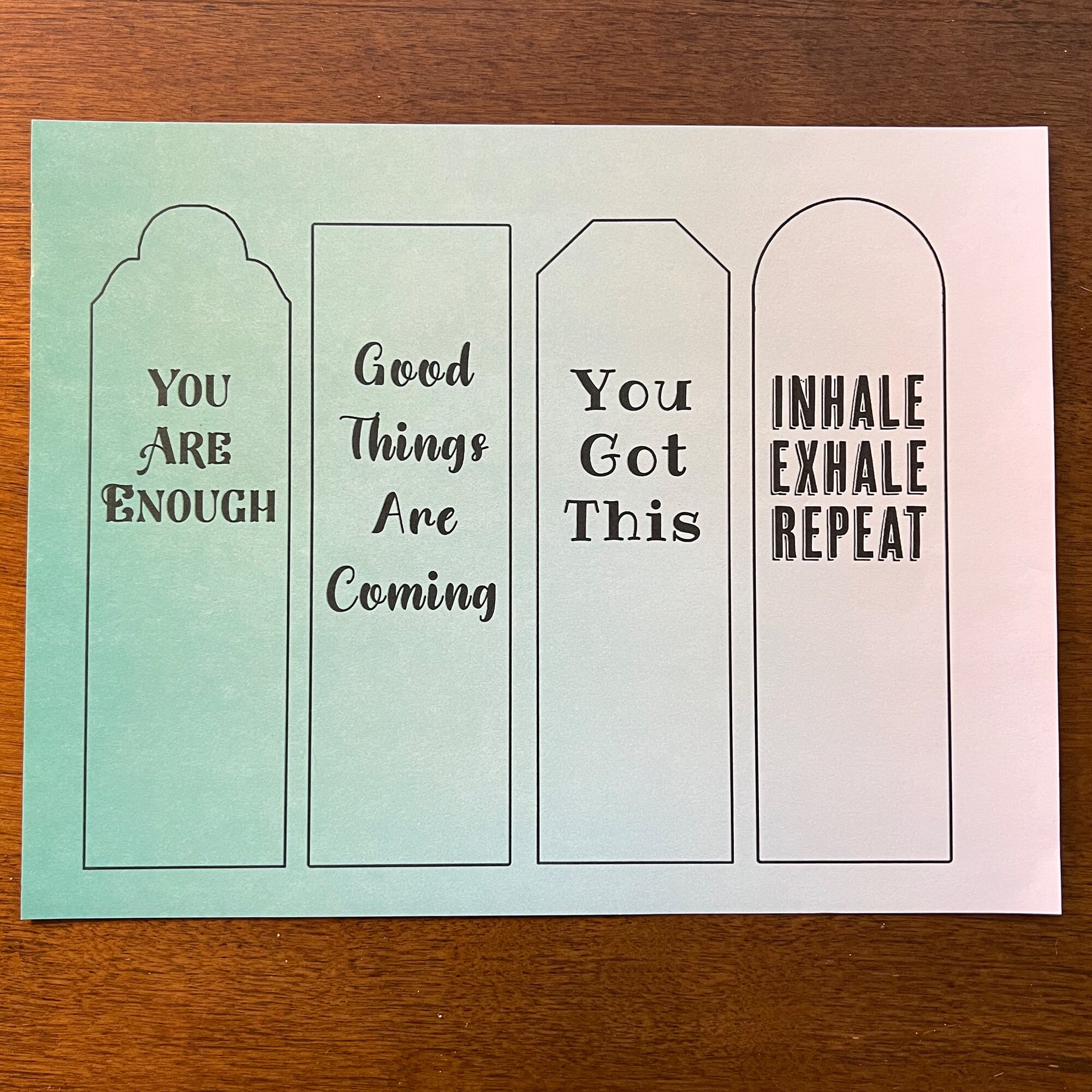 Printable Bookmarks With Positive Quotes - Etsy