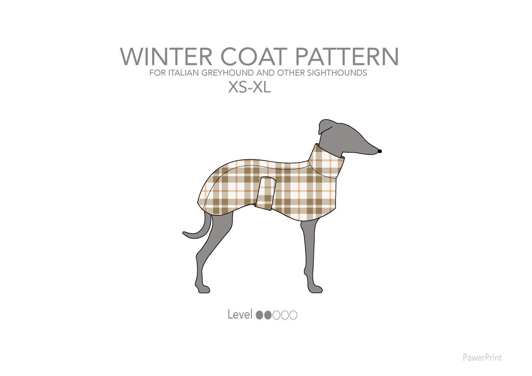 Winter Jacket. Pdf Sewing Pattern for Italian Greyhound / IGGY - Etsy