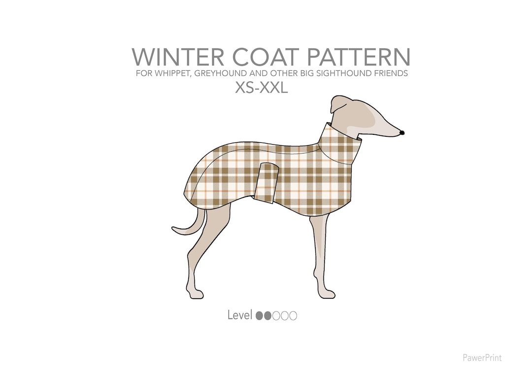 Winter Jacket. Pdf Sewing Pattern for Whippet, Greyhound, and Other Big ...