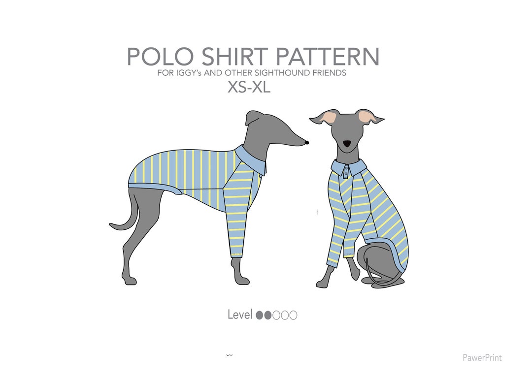 Italian Greyhound Sewing Pattern PDF, Dog Polo Shirt Pattern ...