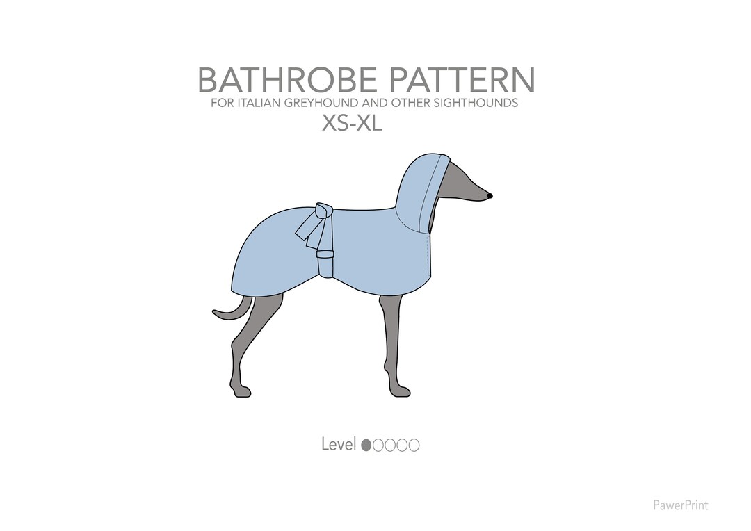 Bathrobe Sewing Pattern, Italian Greyhound, XS-XL (PDF Pattern) - Etsy