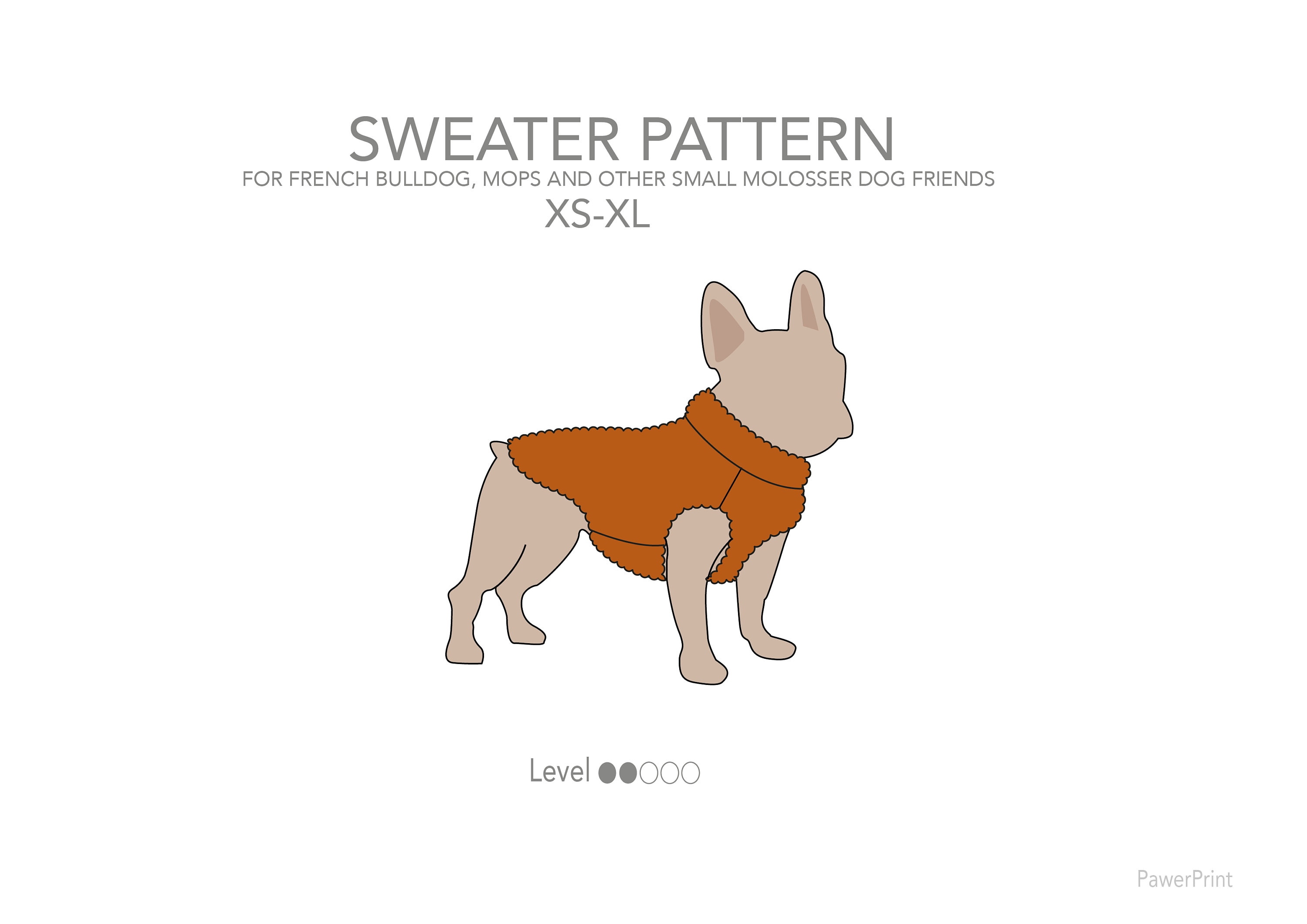 Pile Sweater Pattern Pdf for French Bulldog and Other Dogs - Etsy