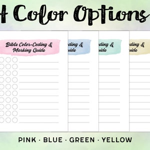 Make Your Own Bible Color-coding and Marking Guide Custom Bible ...