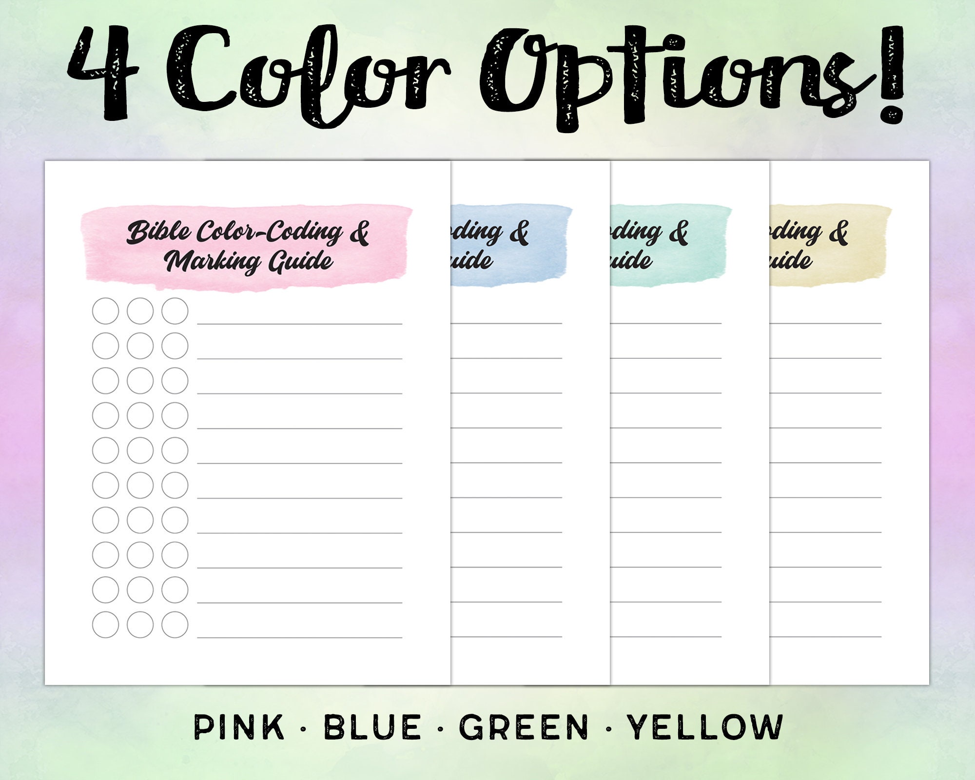 Make Your Own Bible Color-coding and Marking Guide Custom Bible ...