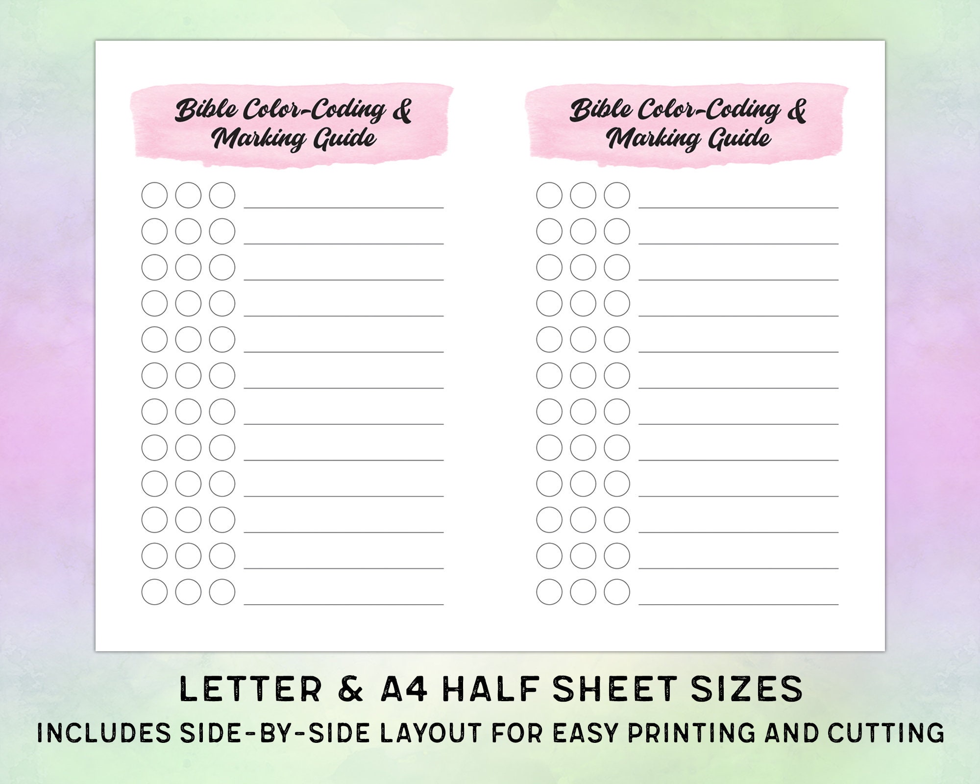 Make Your Own Bible Color-coding and Marking Guide Custom Bible ...