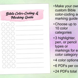 Make Your Own Bible Color-coding and Marking Guide Custom Bible ...