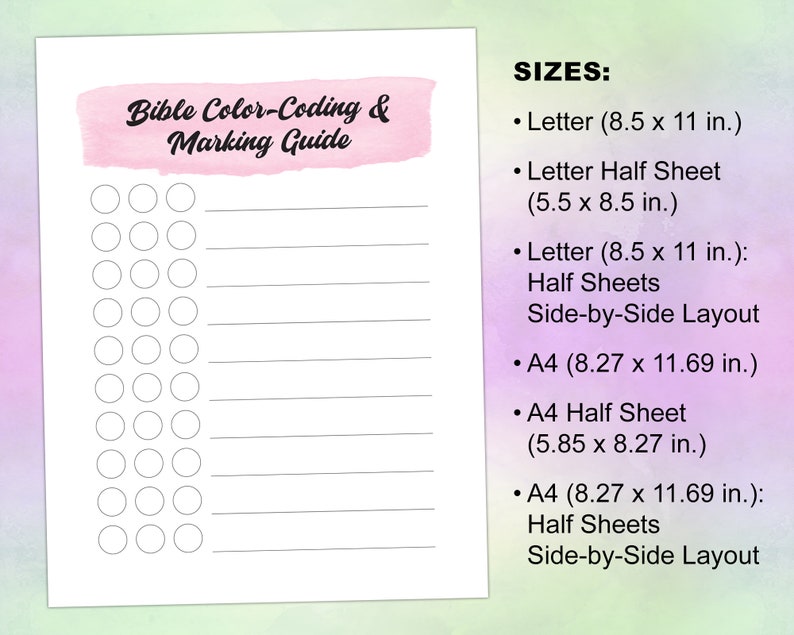 Make Your Own Bible Color-coding and Marking Guide Custom Bible ...