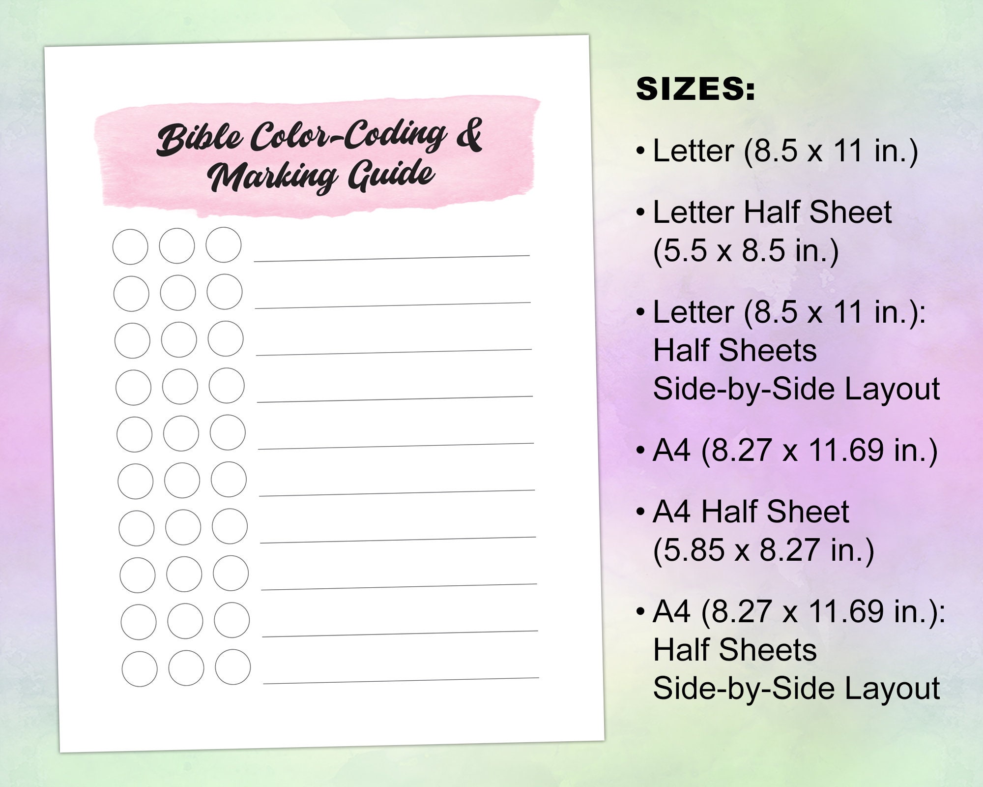 Make Your Own Bible Color-coding and Marking Guide Custom Bible ...
