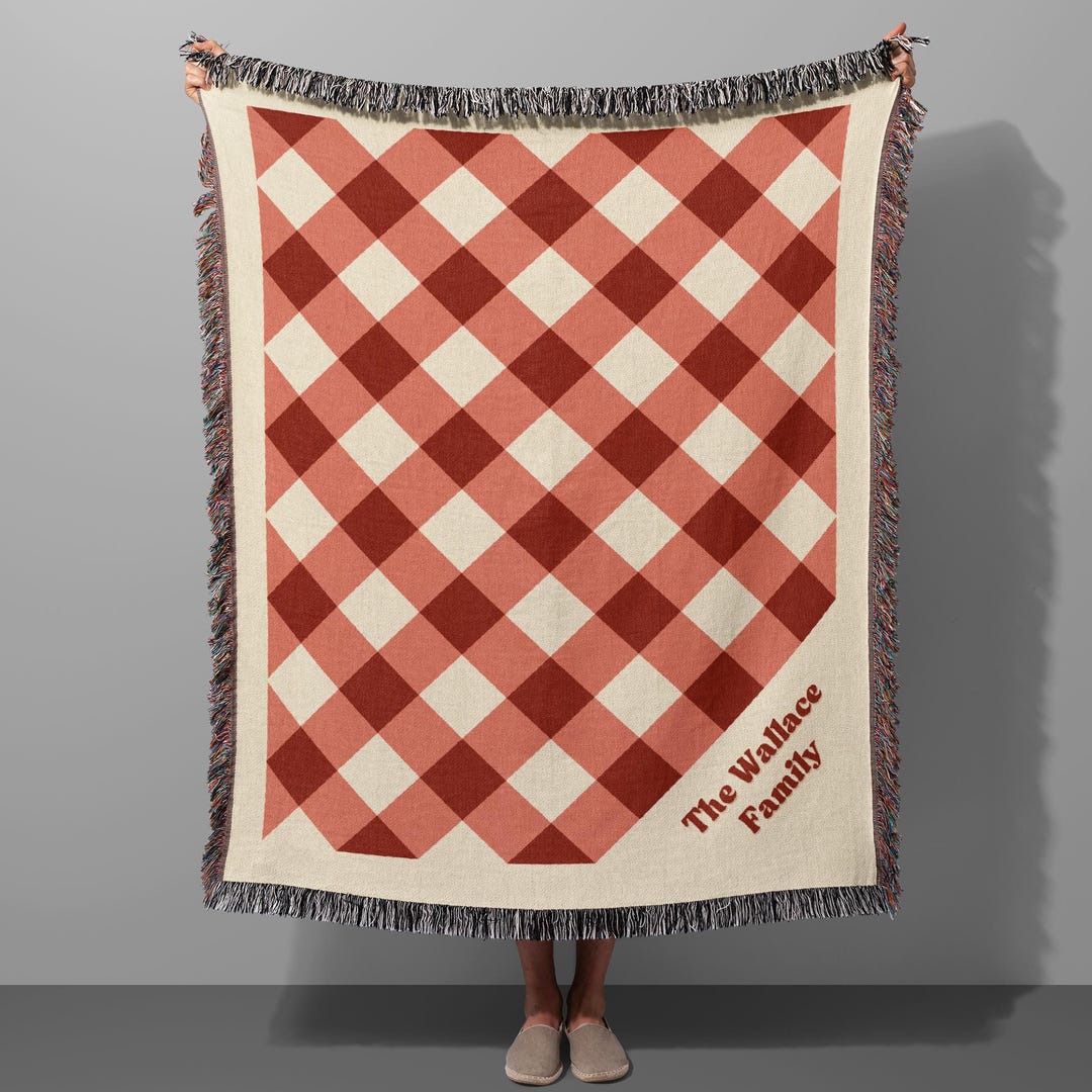 Picnic Blanket, Custom Picnic Blanket, Checkered Picnic, Mothers Day ...