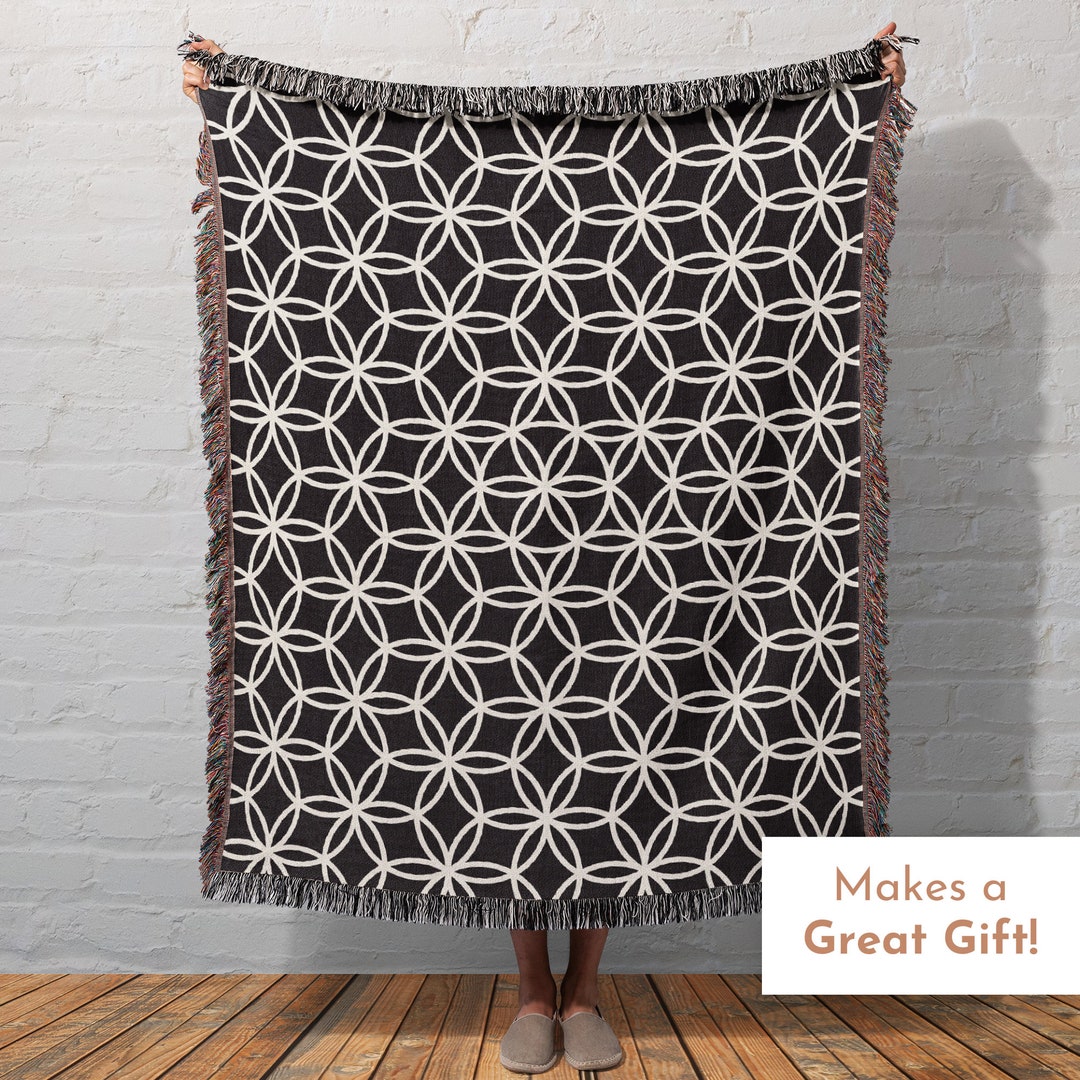 Flower of Life Blanket, Sacred Geometry Throw Blanket, Picnic Blanket ...