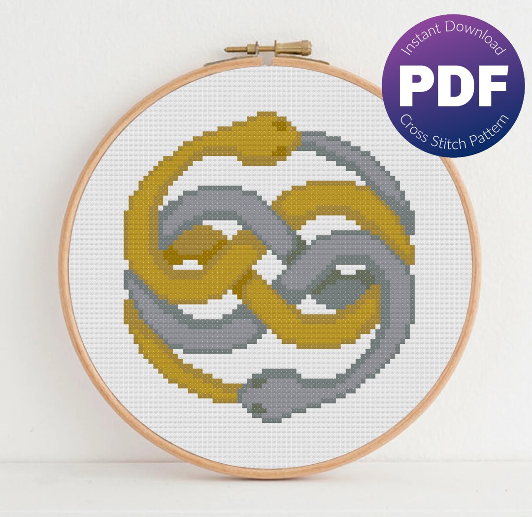 Auryn Cross Stitch Pattern - Snake Pendant, Amulet - PDF Instant ...