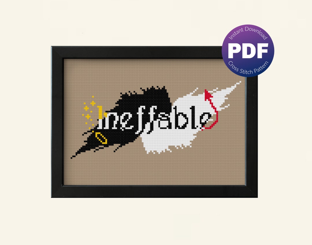 Angel And Demon Inspired Cross Stitch Pattern Angel Demon Wings Pdf Instant Download Etsy