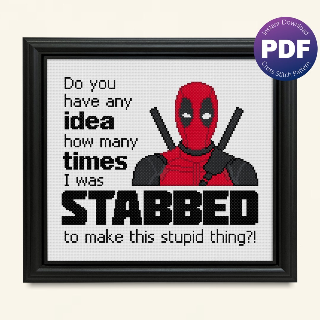 Superhero Cross Stitch Pattern - Breaking the Fourth Wall, Superhero ...