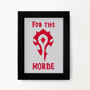 Gaming Cross Stitch Pattern - for the Horde - PDF Instant Download - Etsy