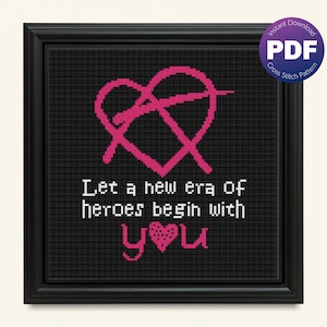 Anarchy Cross Stitch Pattern - Anarchy Hero, Anarchy Heart Symbol - PDF ...