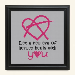Anarchy Cross Stitch Pattern - Anarchy Hero, Anarchy Heart Symbol - PDF ...