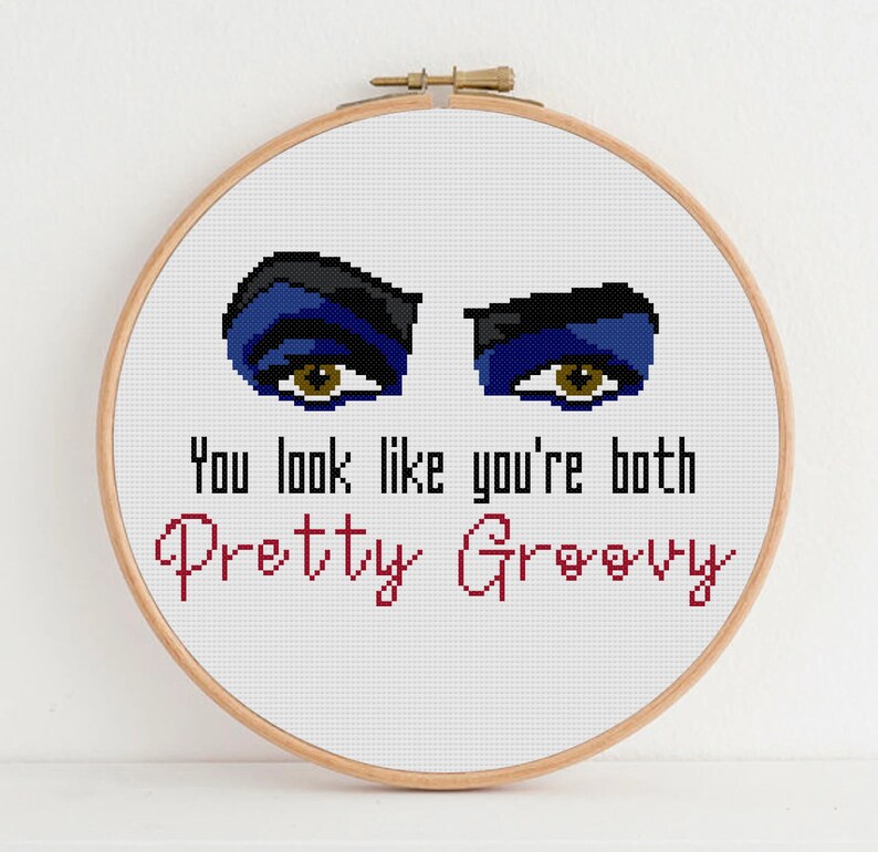 Horror Cross Stitch Pattern - Groovy Eyes - PDF Instant Download - Etsy