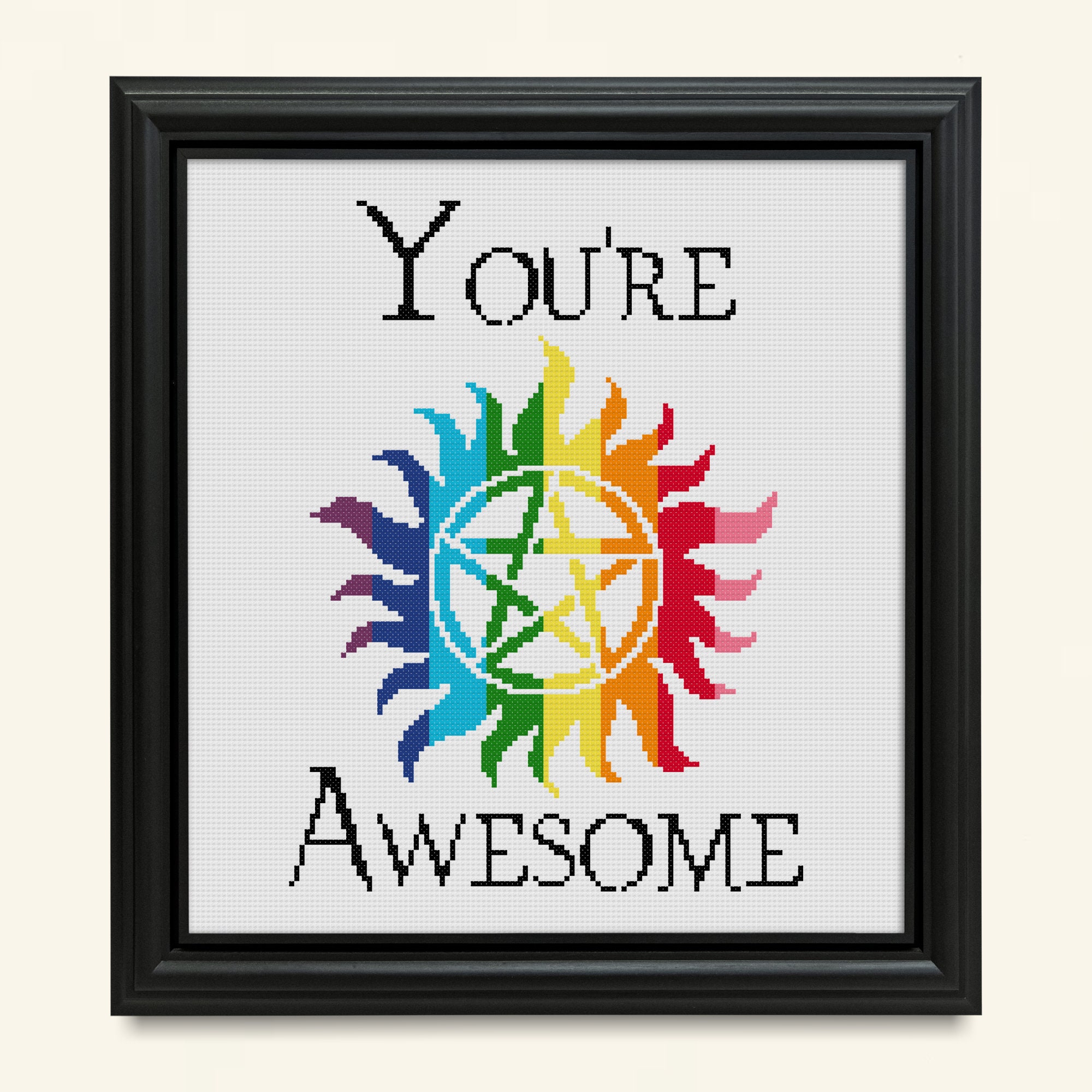 Supernatural Inspired Cross Stitch Pattern Rainbow - Etsy