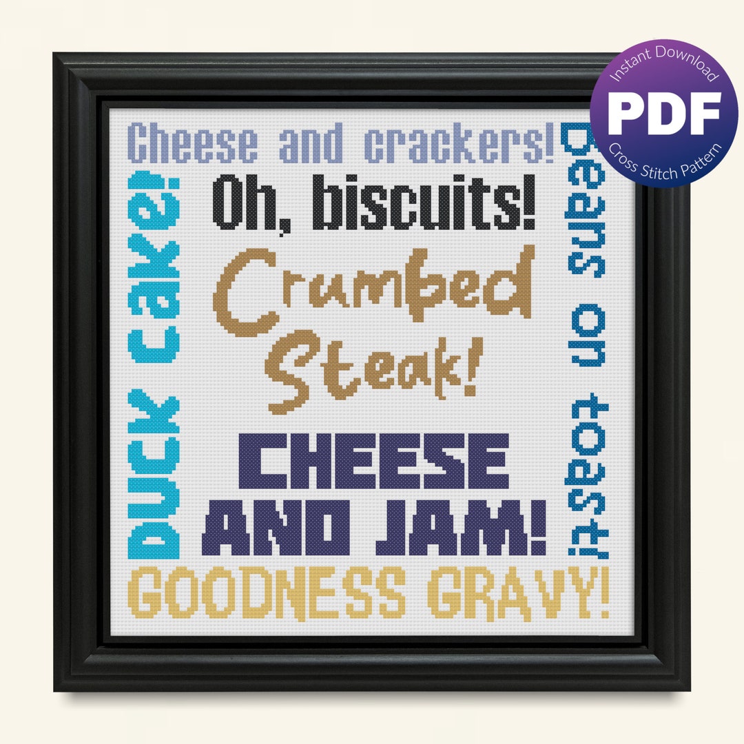 Dog Cross Stitch Pattern - Quotes, Curse Alternatives - PDF Instant ...