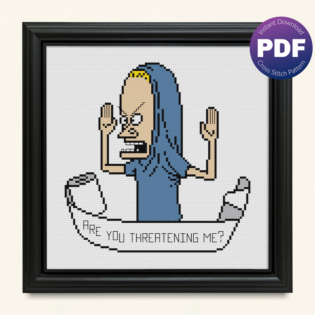 90s Cross Stitch Pattern - Funny Quote, TP, 1990s - PDF Instant ...