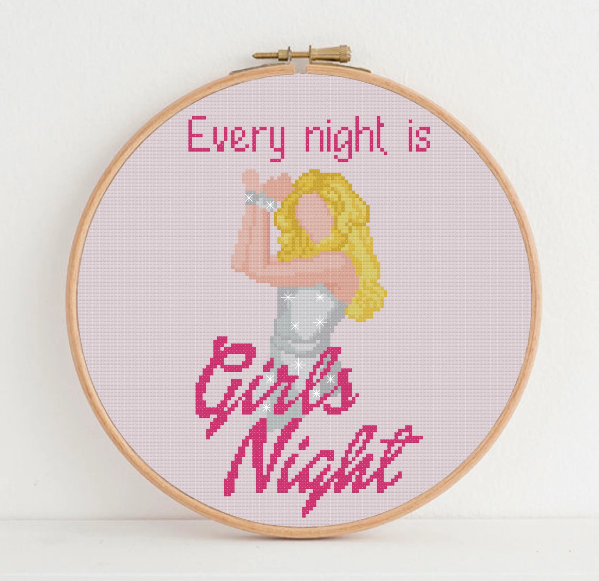Girls Night Cross Stitch Pattern - Every Night is Girls Night Quote ...