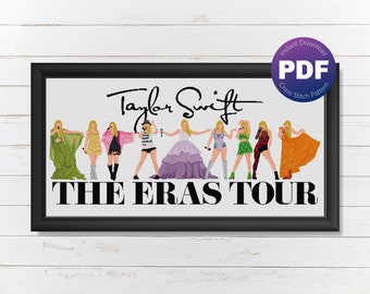T. S. Cross Stitch Pattern Eras Tour, Evermore Outfit, the Eras ...