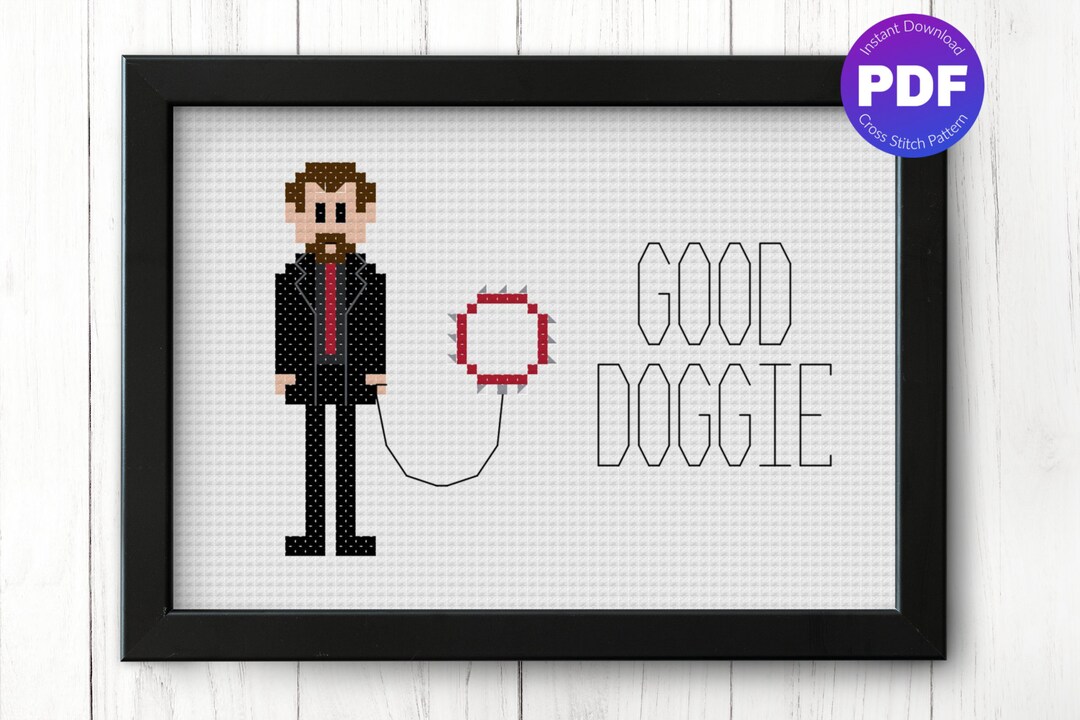 Supernatural Inspired Cross Stitch Pattern - Crowley and Hellhound ...