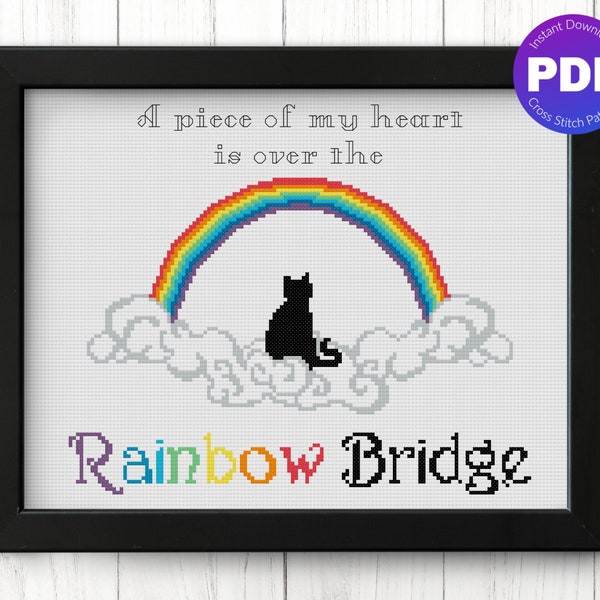 Rainbow Bridge Cross Stitch Pattern - Etsy