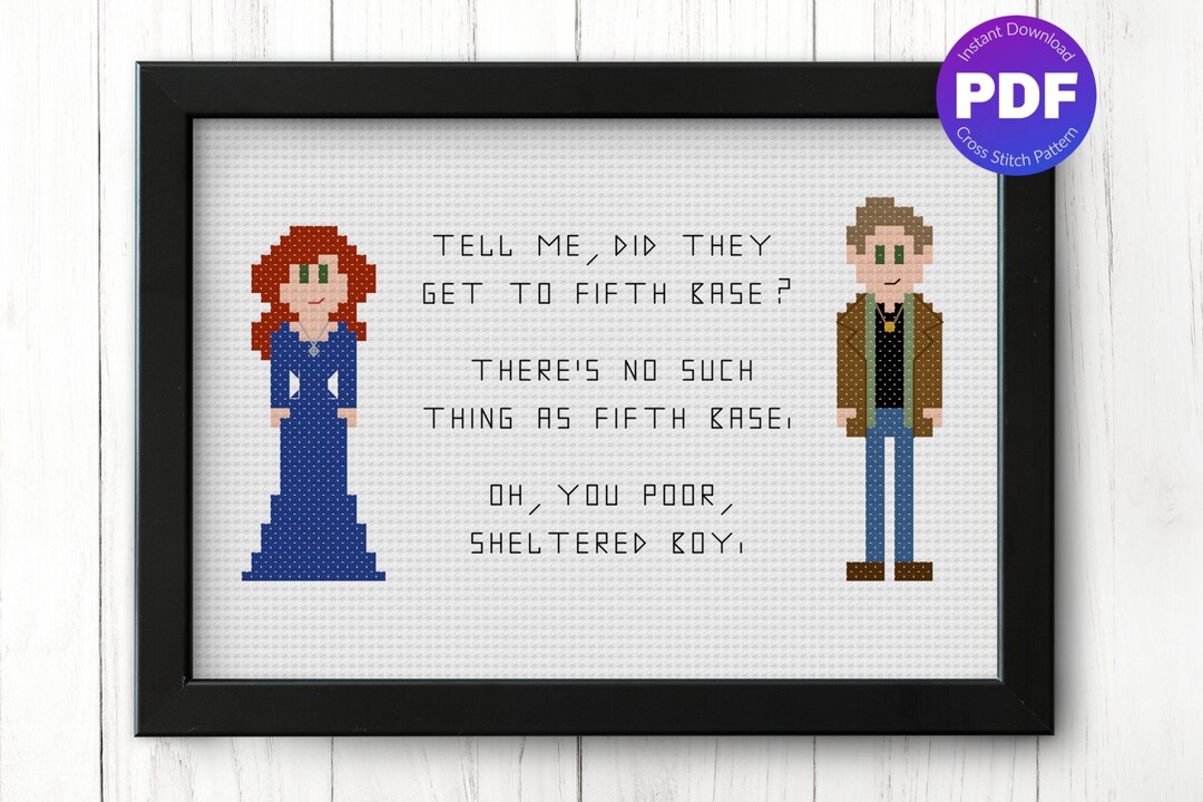 Supernatural Inspired Cross Stitch Pattern - Rowena and Dean Quote ...